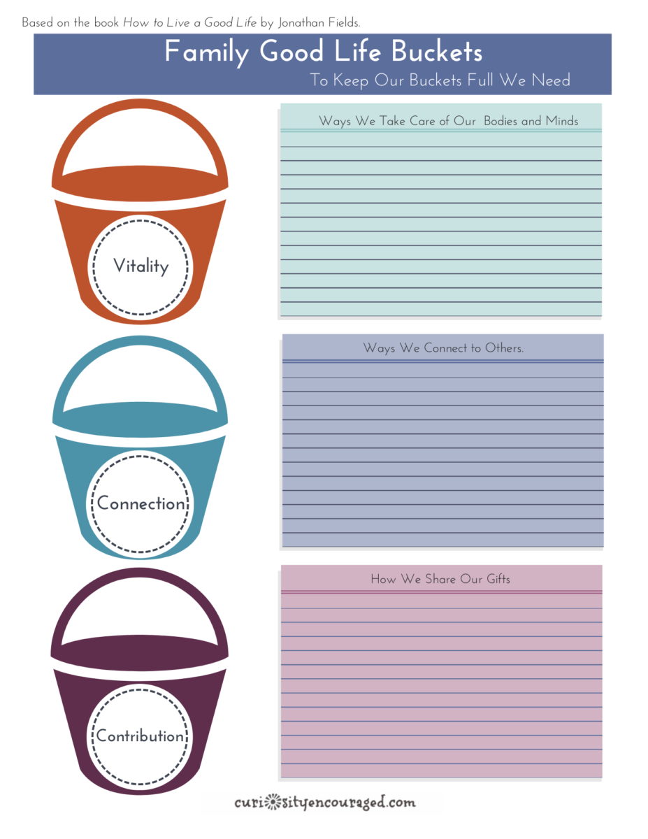 Tending the Life We Have | What Fills Your Family Buckets