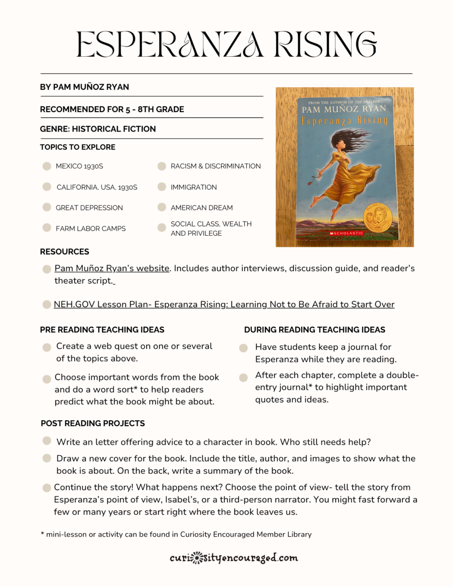 Novel Studies for Kids & Teens - Curiosity Encouraged